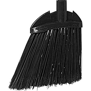 Rubbermaid Commercial Products Executive Lobby Broom with Vinyl Handle, Black, Indoor/Outdoor Use at Restaurant/Office/Malls, Pack of 6
