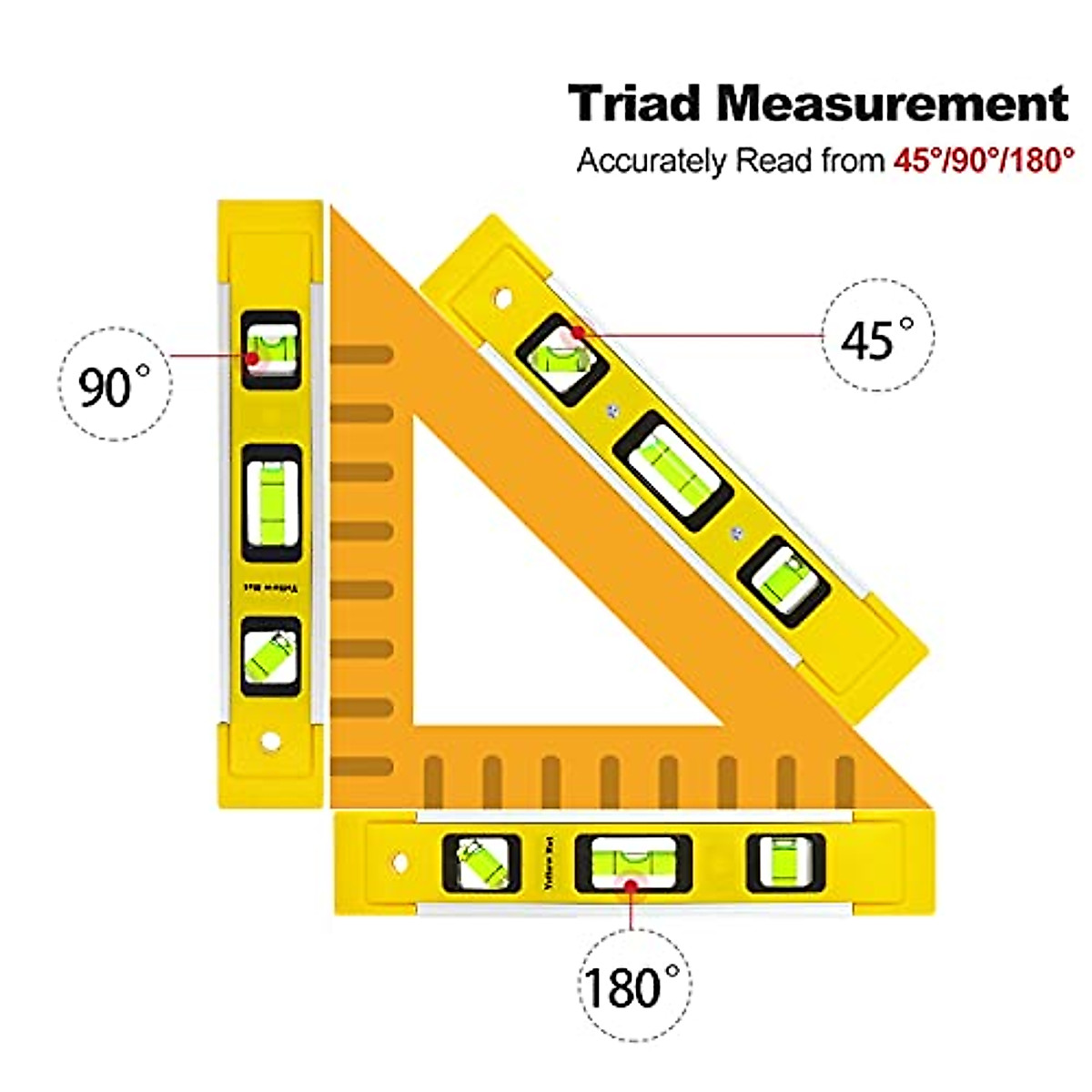 Torpedo Level Aluminum Frame 9 Inch, 4-Pack Bubble level with Magnetic Side (Blue/Green/Yellow/Red)