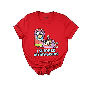 I Slipped On My Beans Funny Bluey T-Shirt, Bluey Shirt, Bluey Disney Shirt, Bluey Shirt For Girls, Bluey Shirt For Boys, Disney Shirt Men Funny