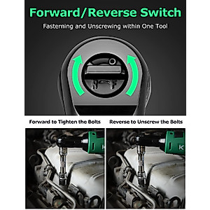 KIMO Cordless Electric Ratchet Wrench Set, 40 Ft-lbs, 400 RPM, 3/8" 12V Cordless Ratchet Kit w/ 60-Min Fast Charge, Variable Speed Trigger, 2.0Ah Lithium-Ion Battery (1 Battery)