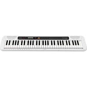 Casio CT-S200 61-Key Digital Piano Style Portable Keyboard with 400 Tones, White Bundle with Stand, Studio Monitor Headphones, Sustain Pedal