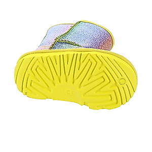 UGG Girls Kids' Classic II Glitter Fashion Boot, Rainbow, 4 Big