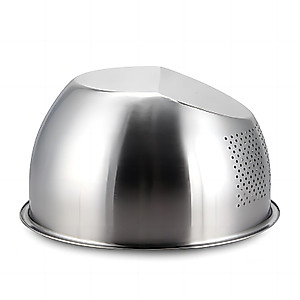 GREATLINK Stainless Steel Colander Rice Washing Bowl - 4 in 1 Washing Bowl Kitchen Colander Strainer Fine Mesh Strainer for Washing Vegetables, Fruit, Beans & Pasta, Microporous Colander Washing Bowl