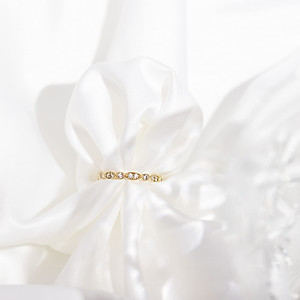 PAVOI 14K Rose Gold Plated Rings Cubic Zirconia Band | Round Milgrain Eternity Bands | Rose Gold Rings for Women Size 7