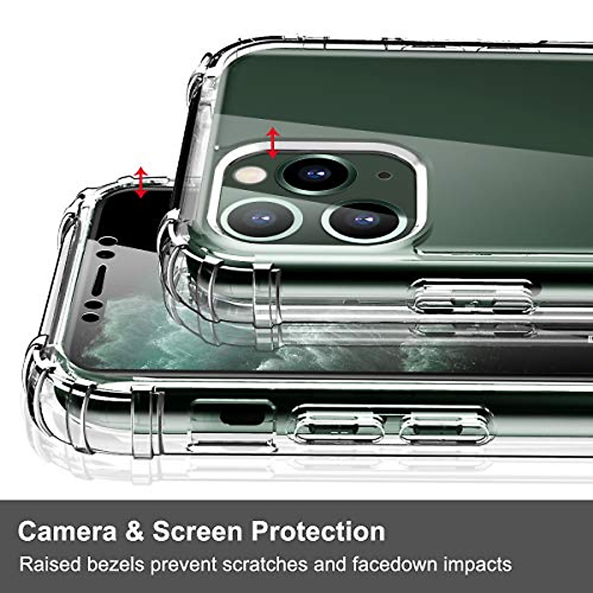 BAISRKE Case Cover for iPhone 11 Pro Max,[Built in Screen Protector] Dual Layer Full Body Shockproof High Impact Protective Phone Case Cover for iPhone 11 Pro Max 6.5 inch - Clear