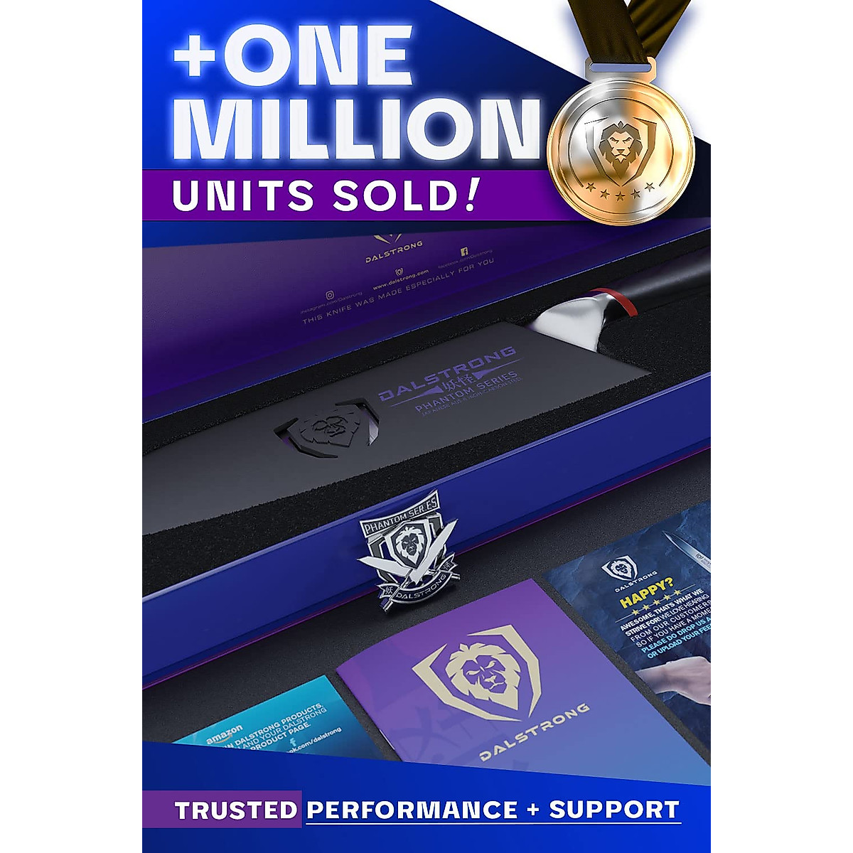 Dalstrong Santoku Knife - 7 inch - Phantom Series - Japanese High-Carbon AUS8 Steel - Pakkawood Handle - Razor Sharp Kitchen Knife - Asian Vegetable Knife - Sheath Included