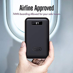 imuto 20000mAh Portable Charger Compact Power Bank External Battery Pack LED Digital Display Smart Charge Compatible with iPhone 12 Max Pro 11 XR 10 7 Plus, Samsung S10 Plus, Note 10, Tablets & More