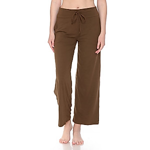 Leggings Depot Women's Fashion Pajama Lounge Pants with Pockets-PJ20-MOCHA-M