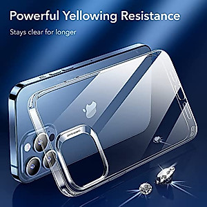 ESR Clear Case Compatible with iPhone 13 Pro Case, Crystal-Clear Shockproof Thin Silicone Case, Yellowing-Resistant Slim Transparent TPU Phone Case, Project Zero Series, Clear