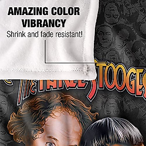 Trevco Three Stooges Stooges All Over Silky Touch Super Soft Throw Blanket 36" x 58"