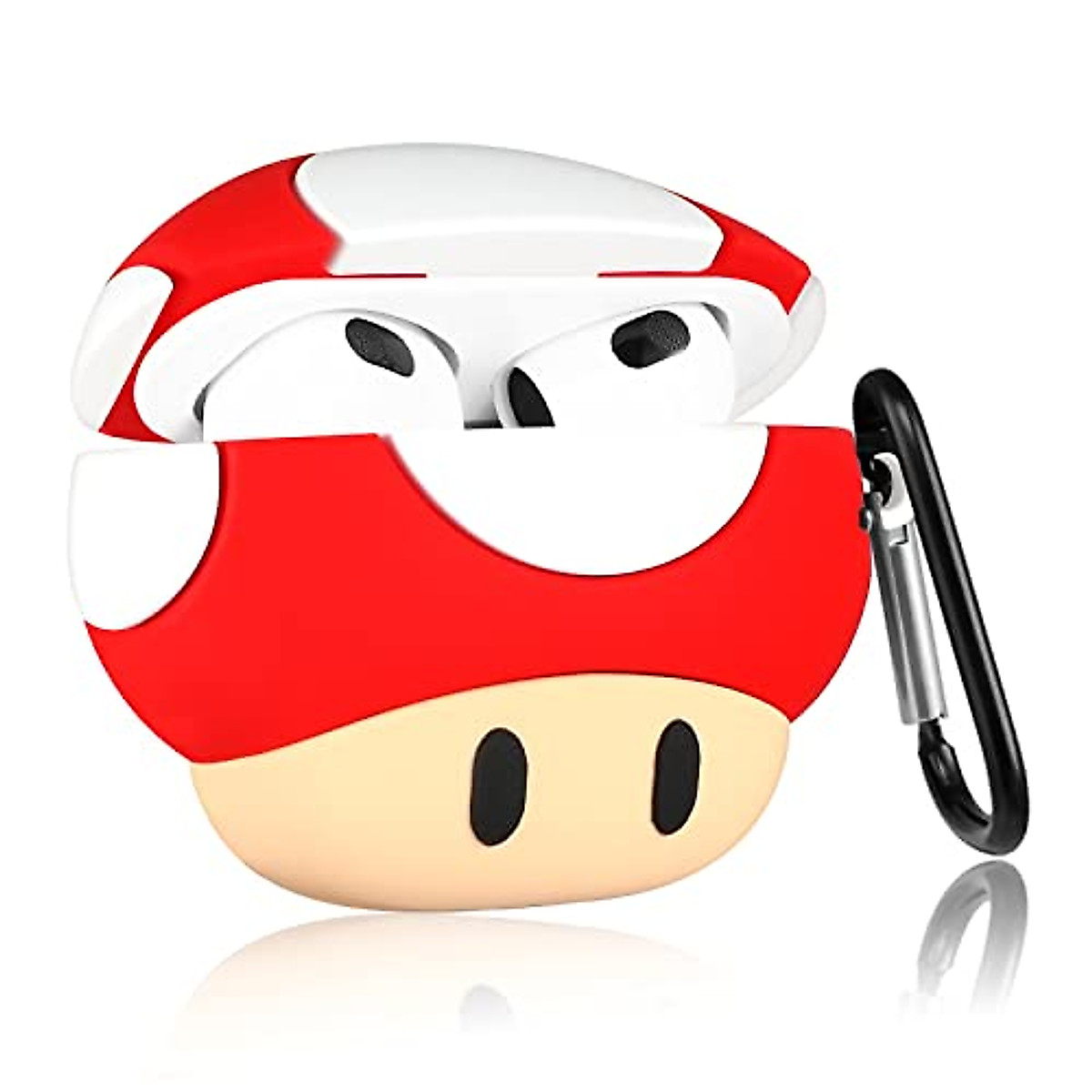 Besoar for AirPods 3rd Gen Case Cartoon Cute Kawaii Silicone Cases for Apple AirPod Air Pods 3 Design Cover Cool Unique Fashion Fun Funny Soft Coves for Girls Girly Boys(Mushroom Heads)