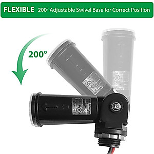 GBAYSA 1 Pack Outdoor Photoelectric Sensor,Dusk to Dawn Swivel Mount Conduit Lighting Control with Photocell,Automatic Adjustable Photo Sensor Switch for Indoor and Outdoor Light