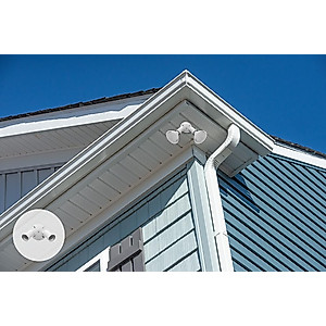 Lithonia Lighting OFTH 300PR 120 WH M12 Adjustable Twin Par Holder Standard Outdoor Flood Light For Safety and Security, 120 Volts, 300Watts, White