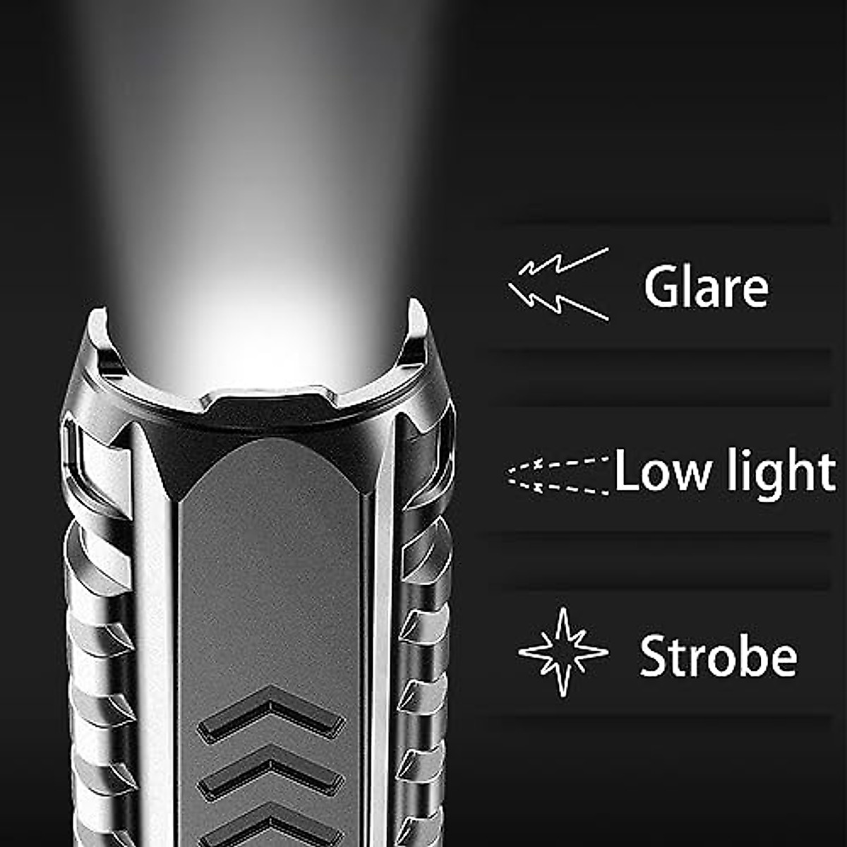 German High Tech Flashlight, Multifunctional Rechargeable Flashlight German, Tactical Flashlights High Lumens, Black Technology Flashlight, Flashlights for Camping, Rechargeable Flashlight (2pcs)