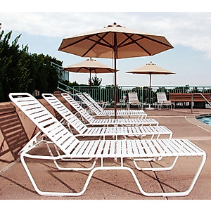 LukLoy Vinyl Straps for Patio Chairs Repair, 2 Pack 2" Wide x 20ft Long Replacement Straps for Patio Chairs Garden, Lawn Chair Repair Straps with 40 Rivets, White