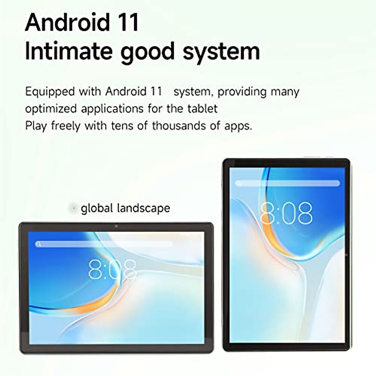 doder 10in Tablet, USB C Rechargeable Green Gaming Tablet 100 to 240V 5MP 13MP Camera Octa Core for Travel (Green)