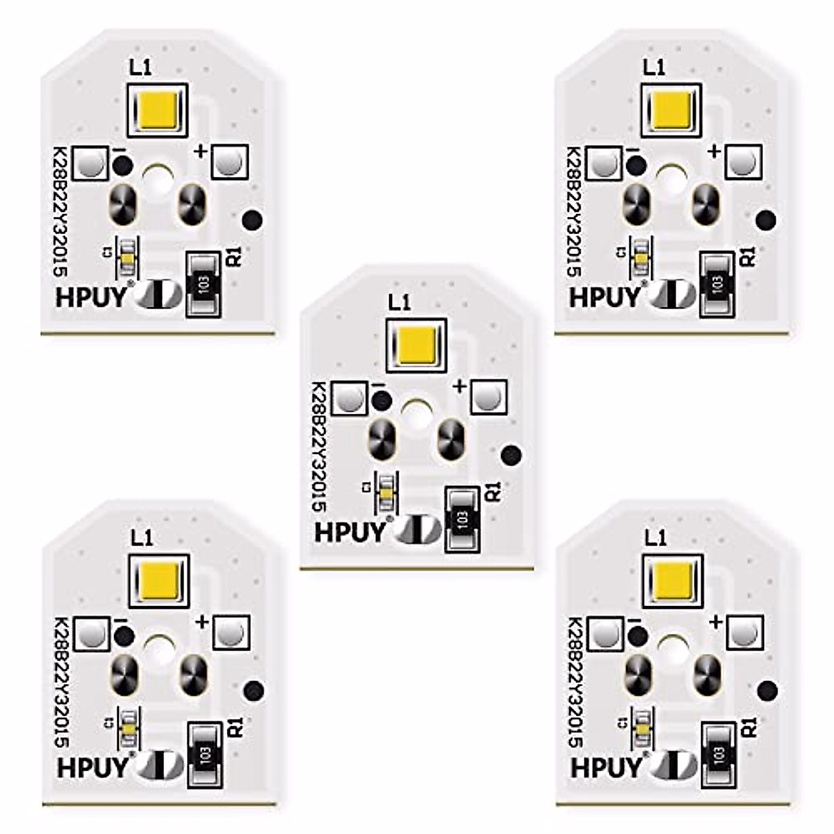 HPUY WR55X11132 WR55X25754 LED Light for GE Refrigerator Replace WR55X30602 WR55X26486 PS4704284 3033142 EAP12172918 AP6261806 5PCS