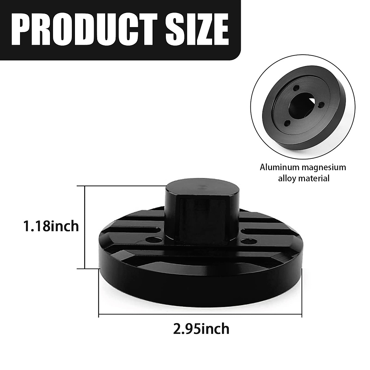 Miytsya 1 PC Car Antenna Base Decorative Cover, Radio Antenna Base Protection Case Accessories, for 2007-2022 Jeep Wrangler JK/JL ABS Frame Bezel Protective Shell (Black)