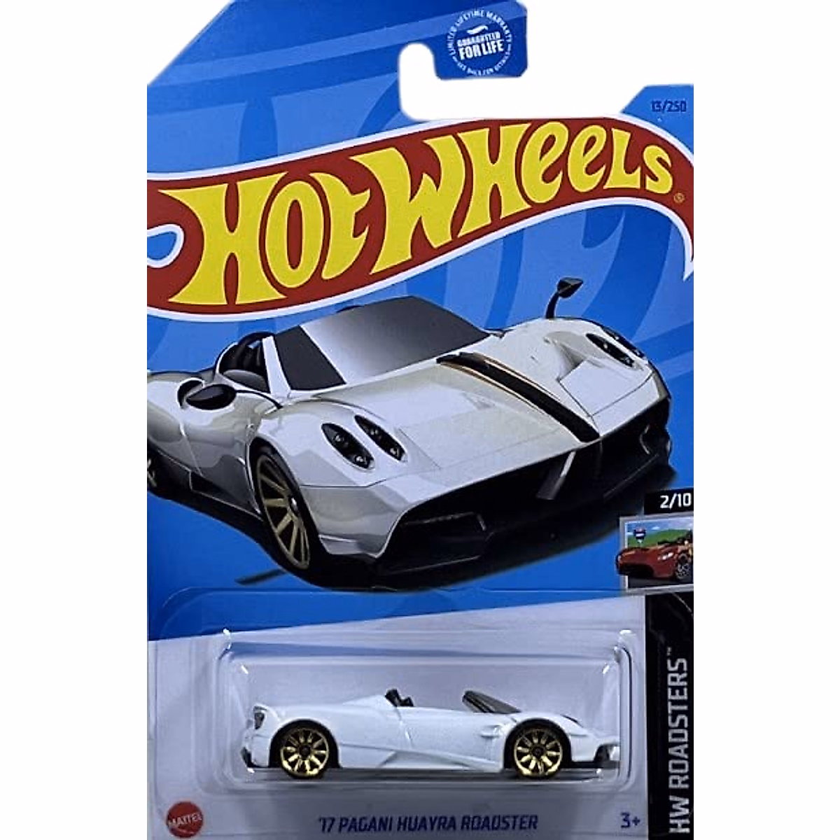 Hot Wheels - Pagani Huayra Roadster - '17 - White - HW Roadsters 2/10 - Mint/NrMint Ships Bubble Wrapped in a Box