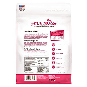 Full Moon All Natural Human Grade Dog Treats, Chicken Strips, 12.5 Ounce