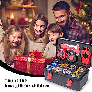 AIBREAY Bey Battling Top Burst Gyro Toy Set 12 Spinning Tops 3 Launchers 1 Grip Toy Blade Combat Battling Game with Portable Storage Box Gift for Kids Children Boy and Girl Ages 6+…