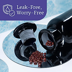 Infinity Jars Round jar Black Ultraviolet Glass Refillable Empty Apothecary Jar 250 ml (8.4 Fl oz) with Airtight Glass Lid for Tea, Spices, Dried Goods, Herb Storage | Smell Proof Jar 3-Pack