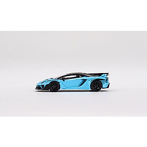 True Scale Miniatures Model Car Compatible with Lamborghini LB-Silhouette Works Aventador GT EVO (Blue) Limited Edition 1/64 Diecast Model Car MGT00494