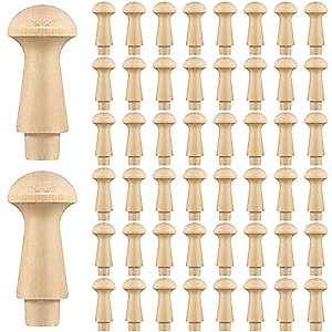 50 Pcs Mini Shaker Pegs Wooden Hooks Wall Mounted, Smooth Texture Wood Pegs for Hanging Coat Hat Towel Clothes Wall Organizing Supplies, 0.98 x 0.43 Inch