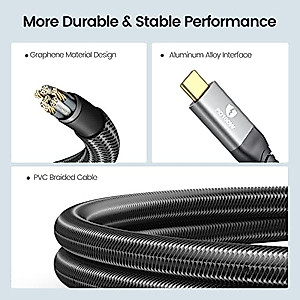 GiGimundo 100W 5A Charging USB 4 Cable 5 ft, Thunderbolt 3/4 Compatible, 40Gbps Data Transfer, 8K 60Hz Video Output, USB C/A to USB C Cable, for Laptop, MacBooks, iPad Pro, Phones, Docking