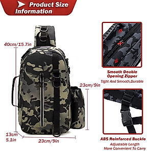 Pro Fishing Backpack,Fishing Tackle Bag with Rod Gear Holder,Fishing Tackle Storage Bag for Fishing Hiking Camping Hunting,Fishing Gifts for Men,Lightweight (CamoC)