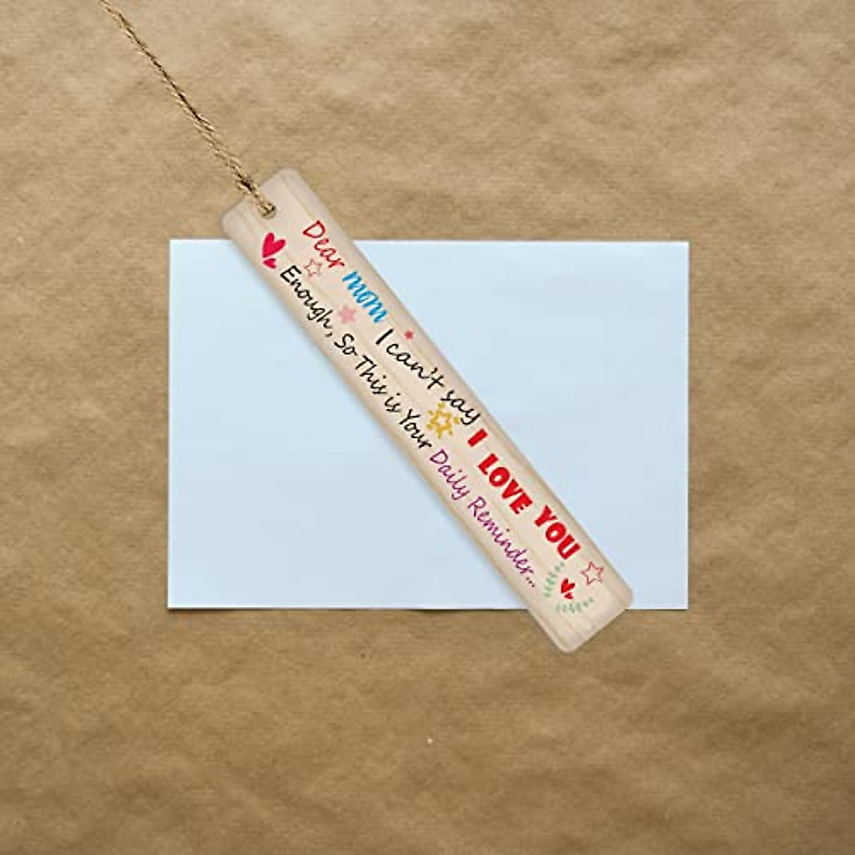 Wooden & Antique - Dear Mom, I Can't Say I Love You Enough, So This is Your Remainder. Wooden Bookmarks, Special Design Wooded Signed Bookmarks for Women, Book Markers for Men