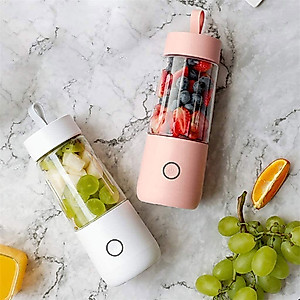 MXJCC Portable Blender, Personal Blender, Smoothie Blender. Rechargeable USB (Color : White)