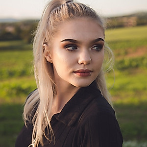 VELCARE 5 Pcs Nose Rings Hoop 20 Gauge Non Piercing Stainless Steel Clip-on Fake Septum Nose Hoop Ring Studs Earrings Piercings for Women Men