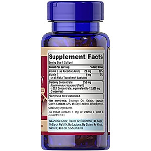 Puritans Pride Triple Strength Cranberry Fruit Concentrate 12,600 Mg, Supports Urinary and Bladder Health, 100 Count