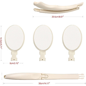 LFJ Lotion Applicator with Long Curved Handle for Back,Legs,Feet Self Application of Sunscreen, Sunless Self-Tanning, Skin Cream, Acne