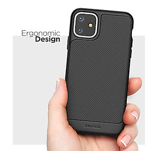 Encased iPhone 11 Belt Clip Case (Thin Armor) Slim Grip Cover with Holster - Black (iPhone 11)