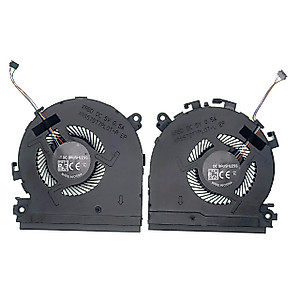 Replacement CPU + GPU Cooling Fan for HP Spectre X360 15-CH 15-CH000 15-CH011DX 15-CH075NR 15-CH008CA 15-CH010CA NS75C00-17J22 NS75C00-17J21 P/N: L17605-001 L17606-001, TPN-Q179 DC 5V 0.5A (Two Fans)