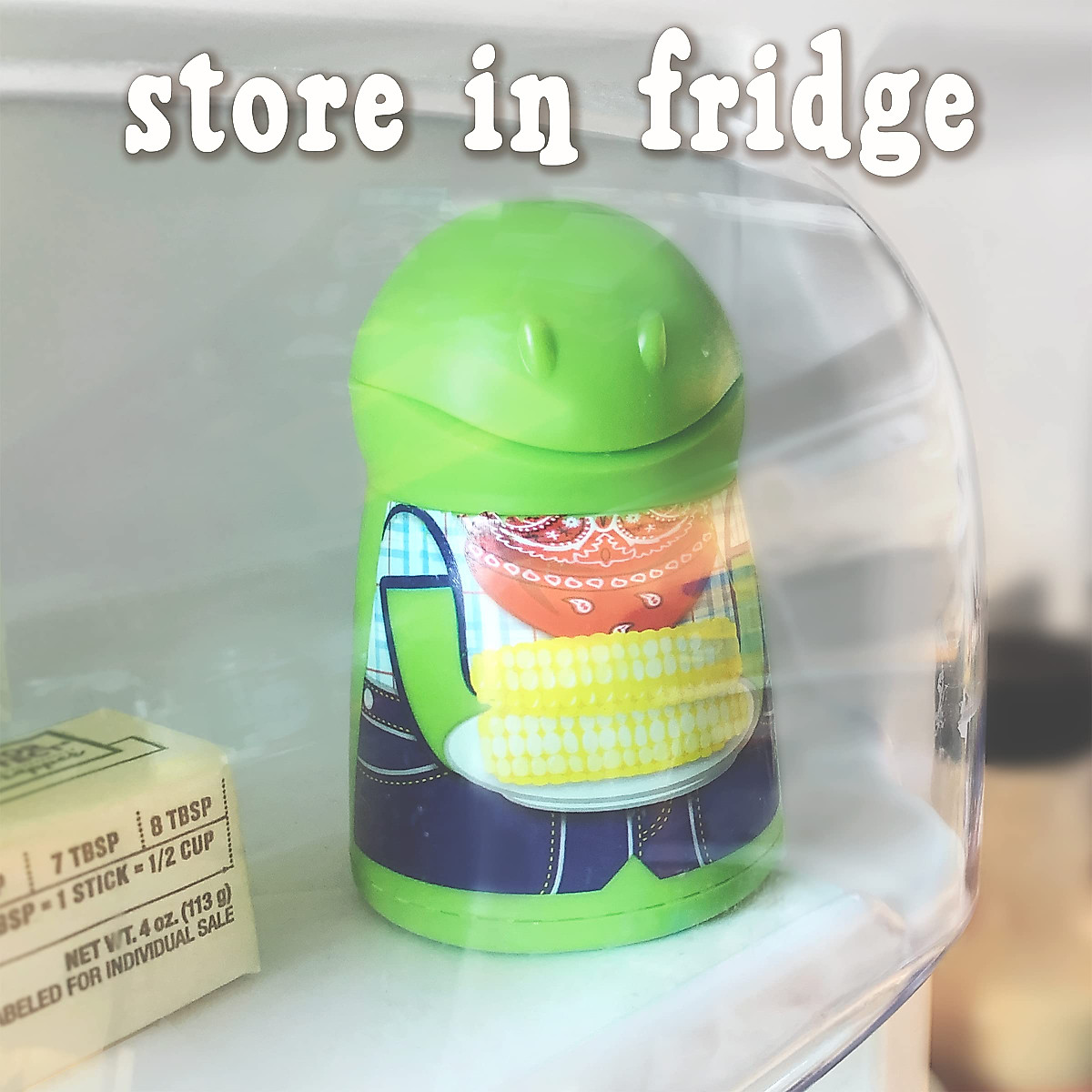 Talisman Designs Butter Boy Butter Keeper & Spreader, Green