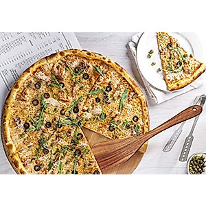 Jilla-hla Wooden Spatula Wooden Turner Acacia Wood,Long Handle Flat Frying Spatula Handmade for Kitchen Cookware (Frying Spatula)