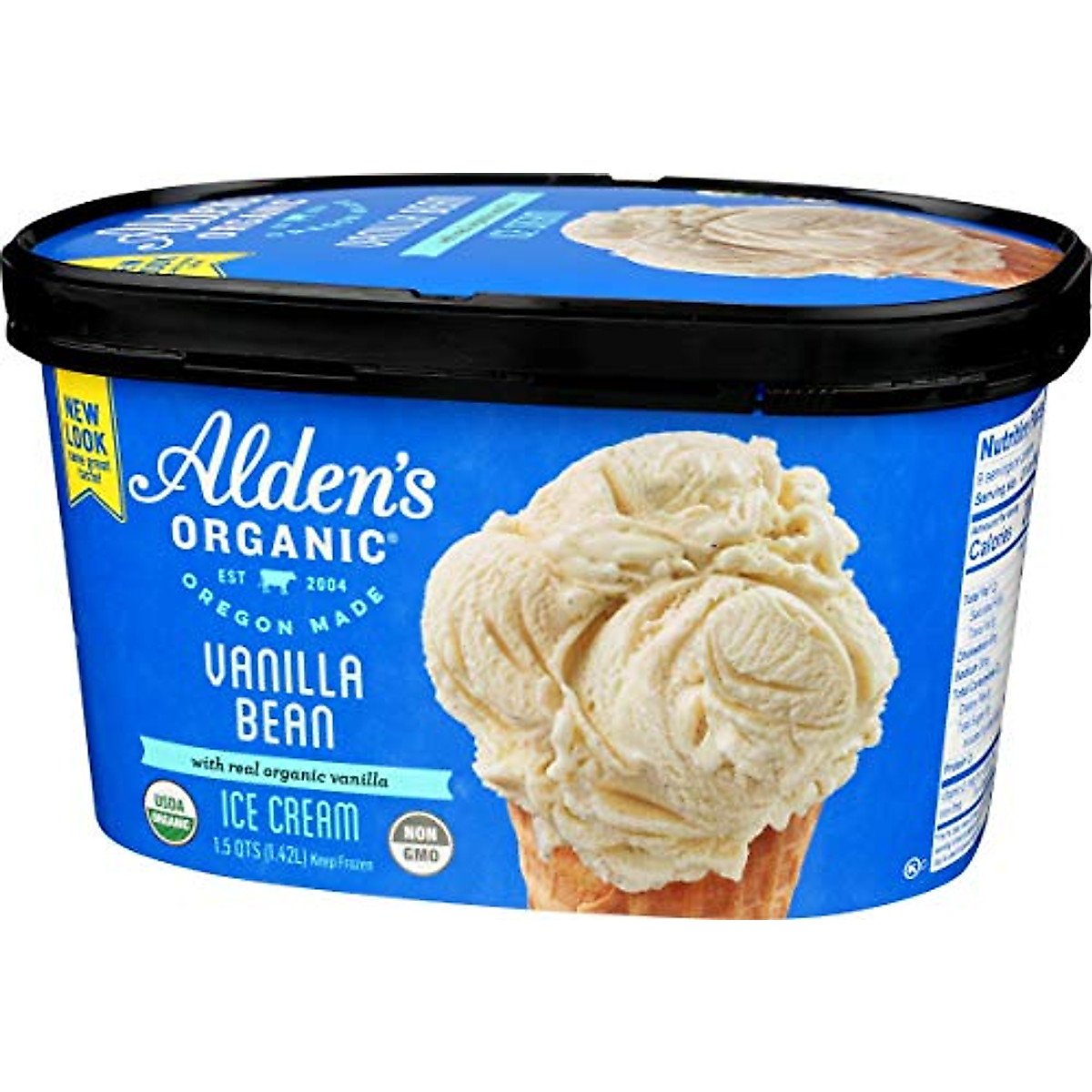 Alden's, Organic Vanilla Bean Ice Cream, 48 oz (Frozen)