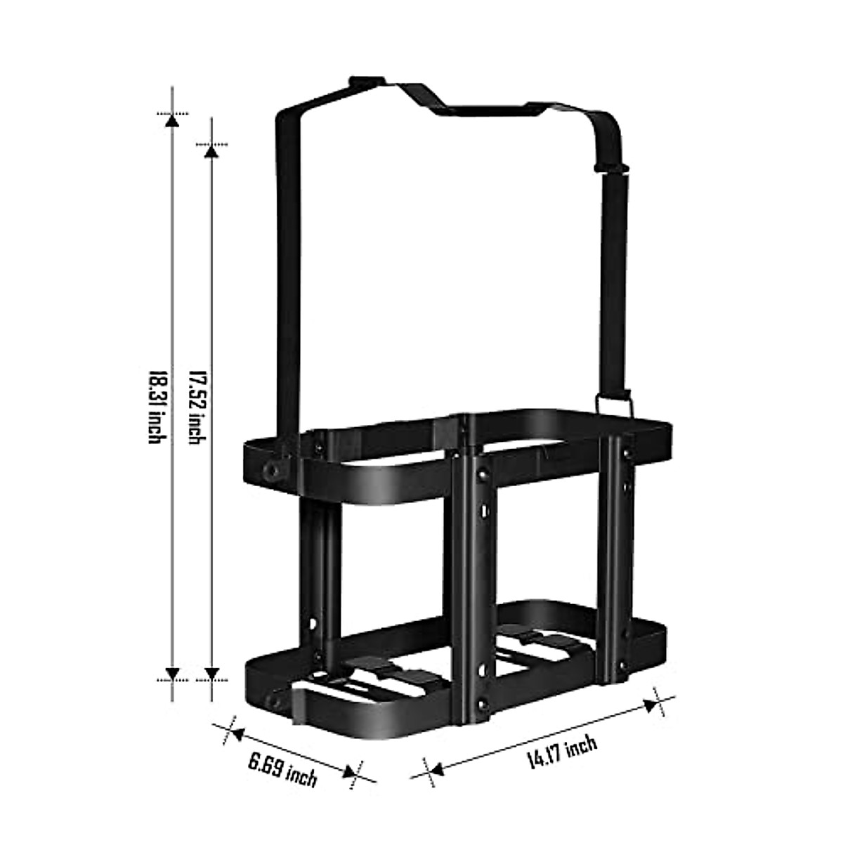 SPARKWHIZ Jerry Gas Can Holder, 5 Gallon / 20 Liter Steel Jerry Can Mount, 2023 Upgrade