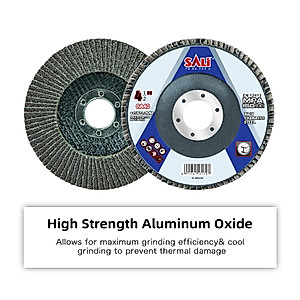 Sali 10 Pack Flap Disc 40 Grit 4.5" x 7/8-Inch Sanding Disc Bevel Type #29 Premium and Industrial Grade Angle Grinder Grinding Wheel High Performance Edge Grinding