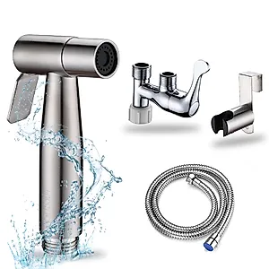Handheld Bidet Sprayer for Toilet-Adjustable Water Pressure Control with Bidet Hose for Wash