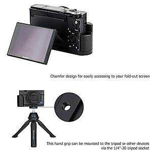 JJC Solid Metal Hand Grip Secure Handle Bracket for Sony RX100 VI VA V IV III II RX100VI RX100VA RX100V RX100IV RX100III RX100II RX100 RX100M6 RX100M5A RX100M5 RX100M4 RX100M3 RX100M2 Digital Cameras