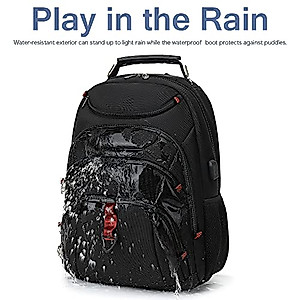 Laptop Backpack for Men, College Bookbag Backpack for Men,Black,15.6-Inch