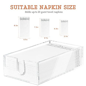 Acrylic Napkin Holder, Clear Modern Design Guest Towel Holder Tray for Bathroom, Acrylic Hand Towel Holder for Bathroom, Kitchen, Acrylic Tray Perfect for Paper Hand Towels & Bathroom Accessories