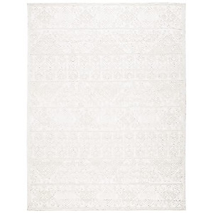 Safavieh Trace Collection 8' x 10' Ivory TRC401A Handmade Premium Wool Area Rug