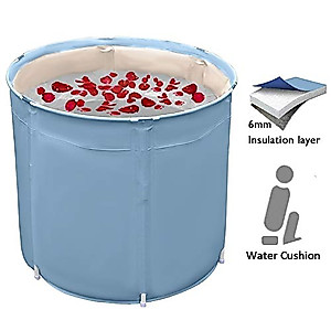 Portable Foldable Bathtub, Separate Family Bathroom SPA Tub, Soaking Standing Bath Tub for Shower Stall, Efficient maintenance of temperature, Ideal for Hot bath ice bath