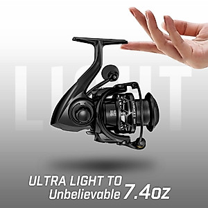 Piscifun Carbon X II Spinning Reels, Light to 5.5oz, Upgrade Spinning Fishing Reel, Carbon Frame and Rotor, 6.2:1, 10+1 Double Shielded BB, Smooth Powerful Freshwater and Saltwater Fishing Reel-3000