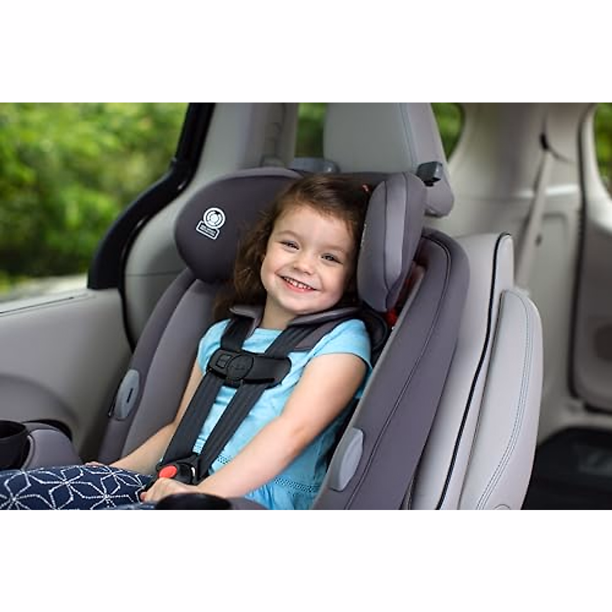 Safety 1st Grow and Go All-in-One Slim Convertible Car Seat, Rear Facing, 5-40 lbs, Forward Facing (30–65 lbs), High Back Booster Seat 40-100 pounds, Carbon Rose